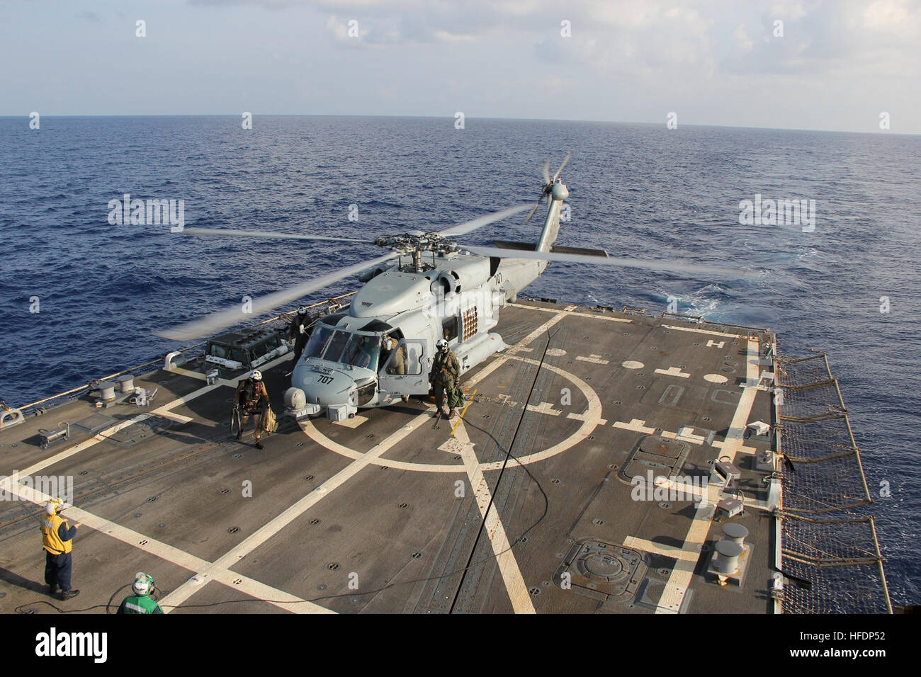 A U.S. Navy MH-60R Seahawk helicopter attached to Helicopter Maritime ...