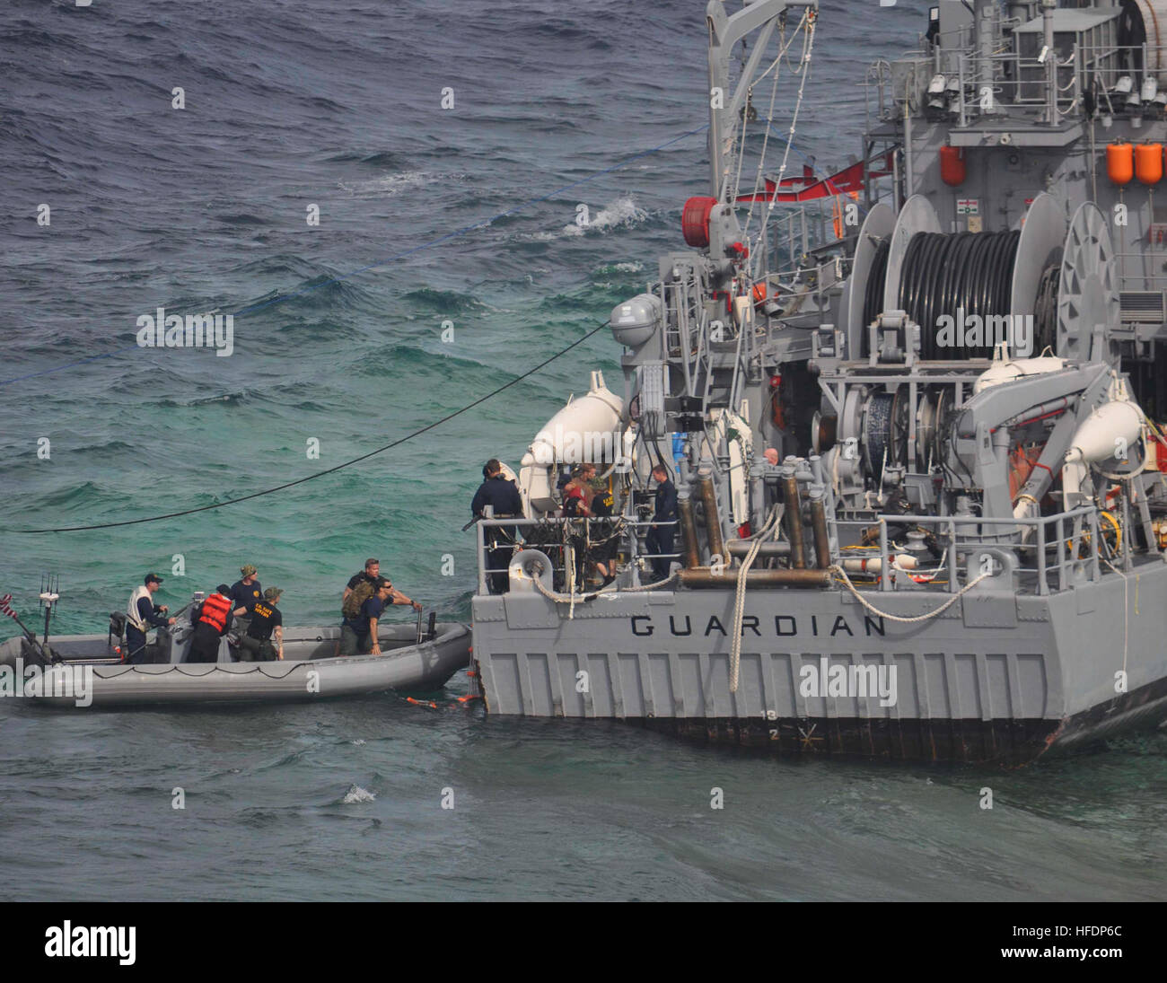 SULU SEA, Philippines (Jan. 22, 2013) U.S. Navy salvage assessment team ...