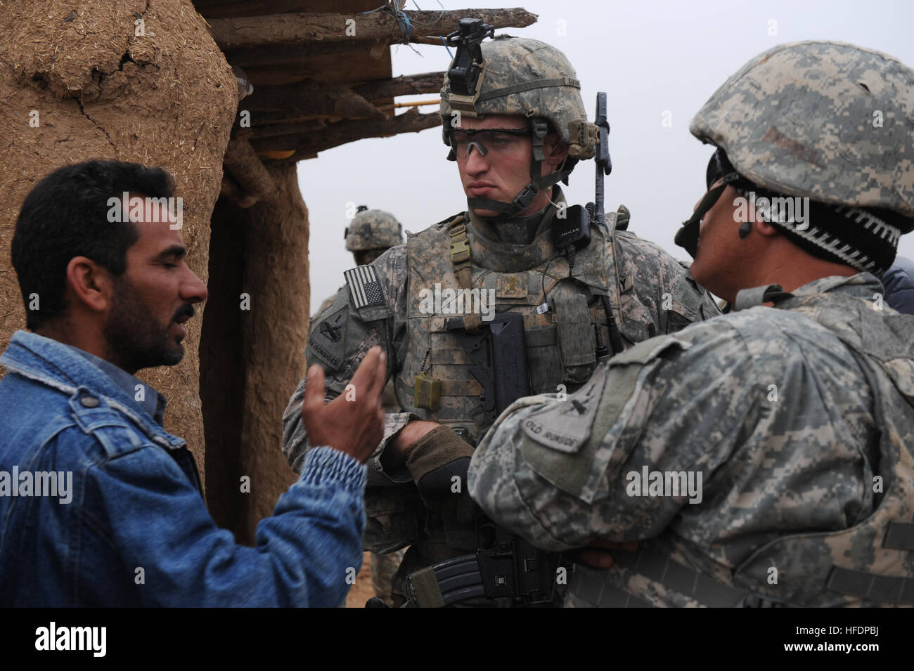 U.S. Army 1st Lt. Justin McCrary, platoon leader, 2nd Platoon, Bravo ...