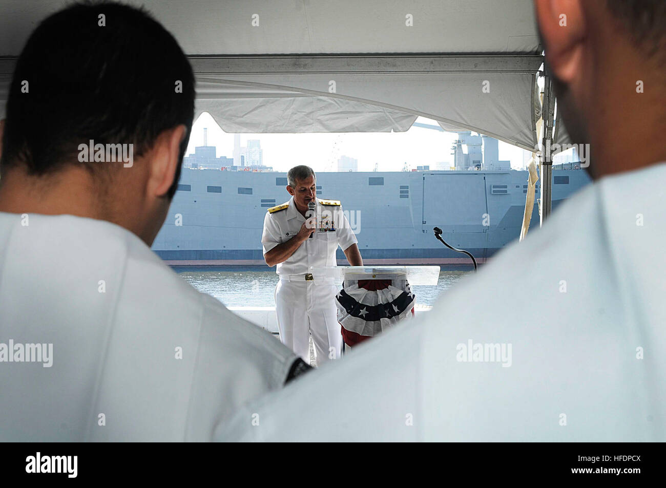 Rear Adm. Gregory Nosal, commander Carrier Strike Group Two (left ...