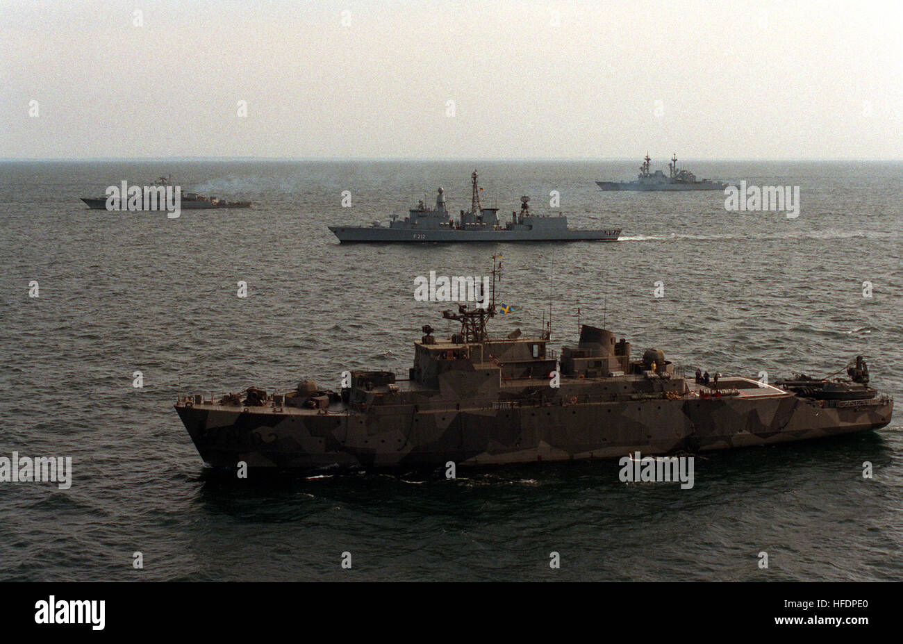A port beam view of ships underway during exercise BALTOPS '93. In the ...