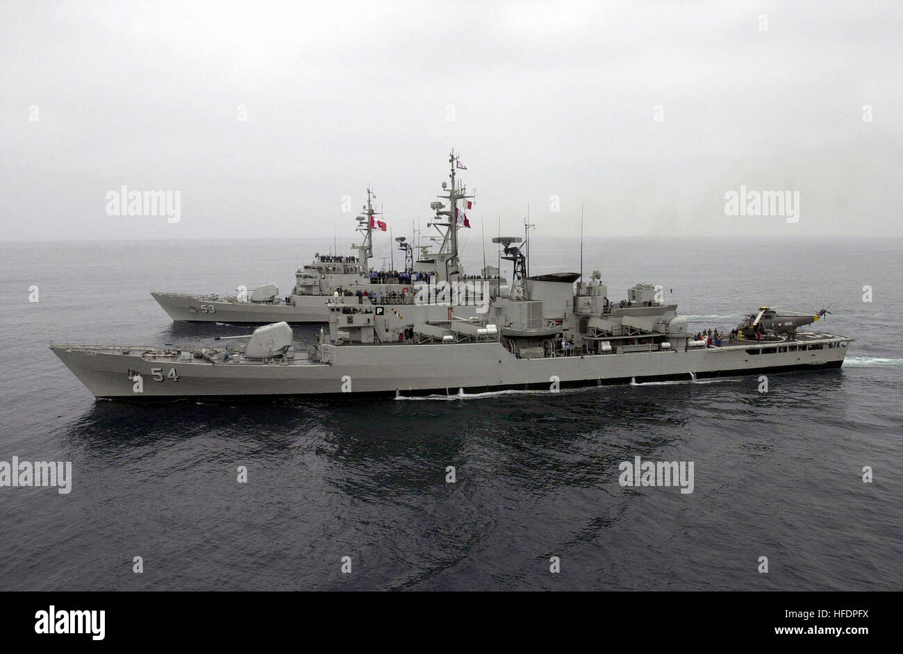 Port side view of the Peruian Carvajal (Lupo) Class (FFGHM) Frigate ...