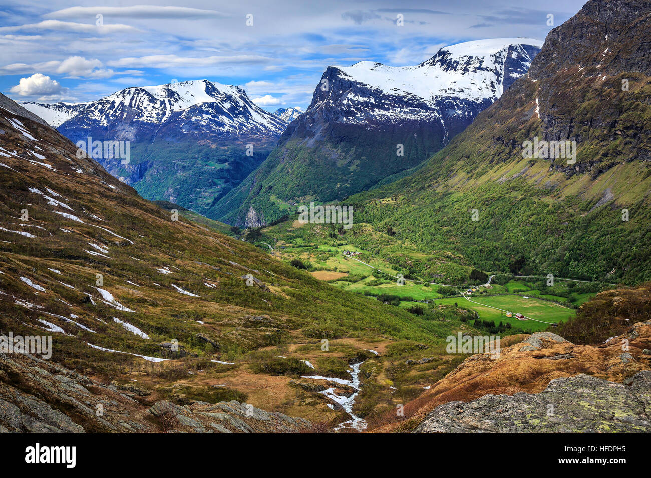 A view into the valley of the setting for the farms utilizing the short ...
