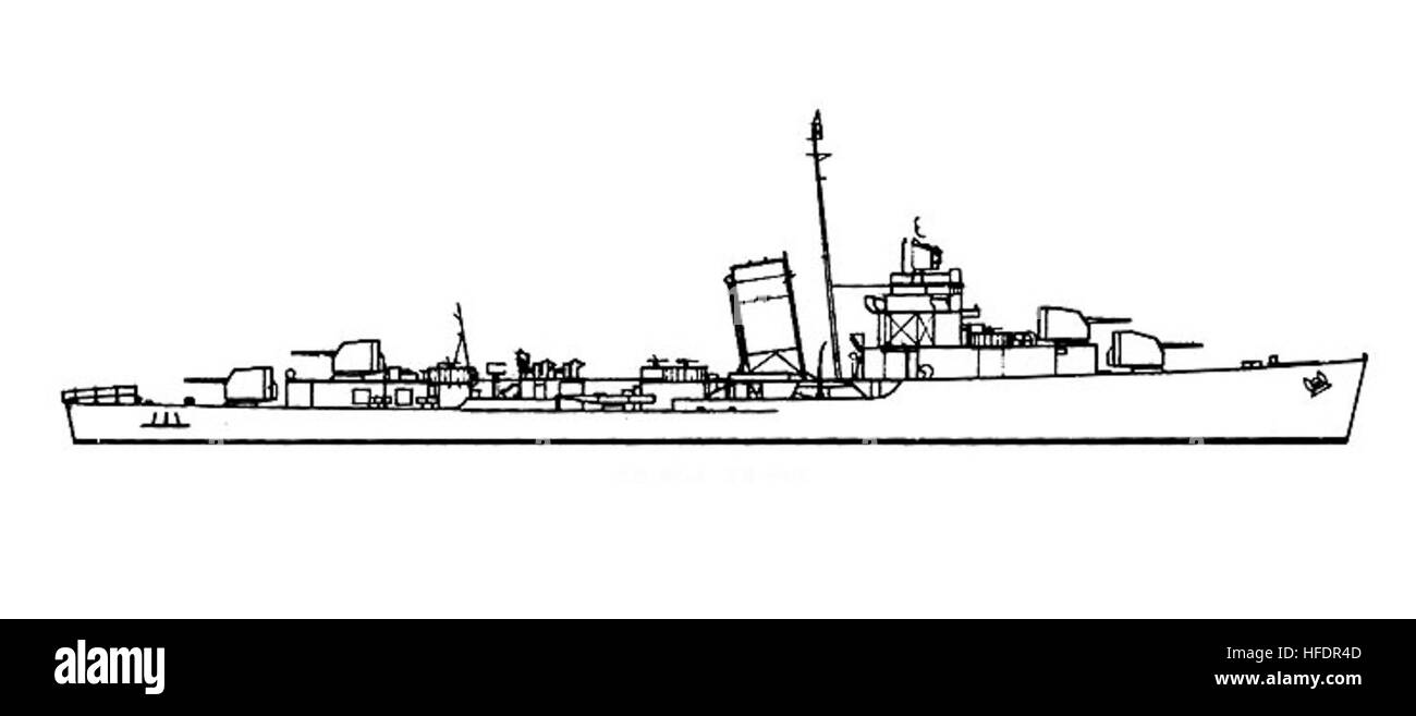 Destroyer Ship Drawing
