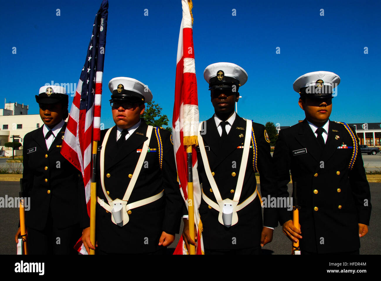 Members of the Bell Multicultural High School (D.C.) Naval Junior ...