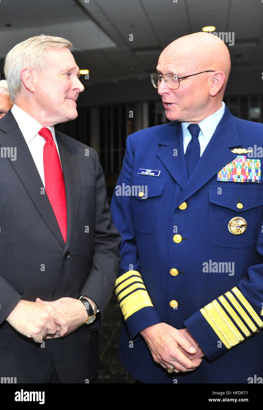 Coast Guard Commandant Adm. Bob Papp and Secretary of the Navy Ray ...