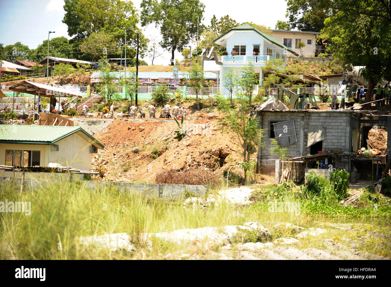 Grass and ash are the only things remaining of the old Omaya barangay ...