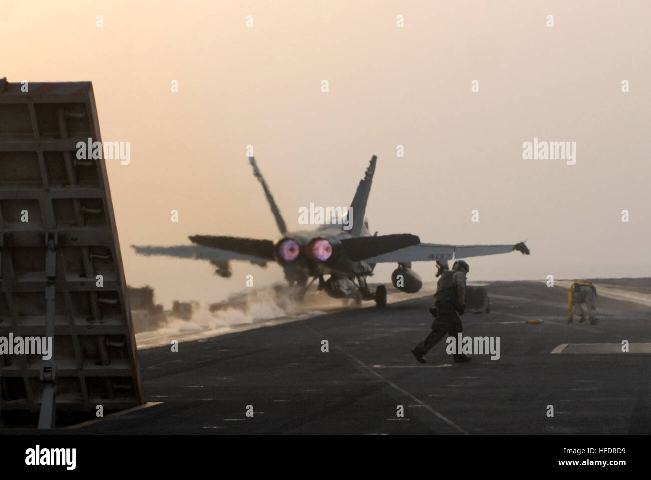 An F/A-18C Hornet from the "Fist of the Fleet" Strike Fighter Squadron ...