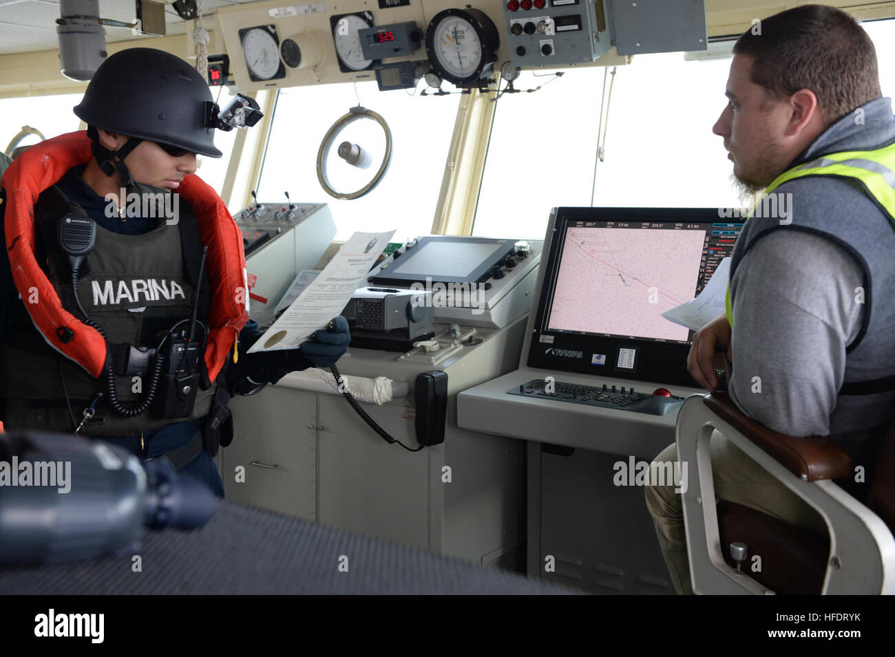 Lt. Alan Avila (left), Mexican navy division officer of the Oaxaca ...