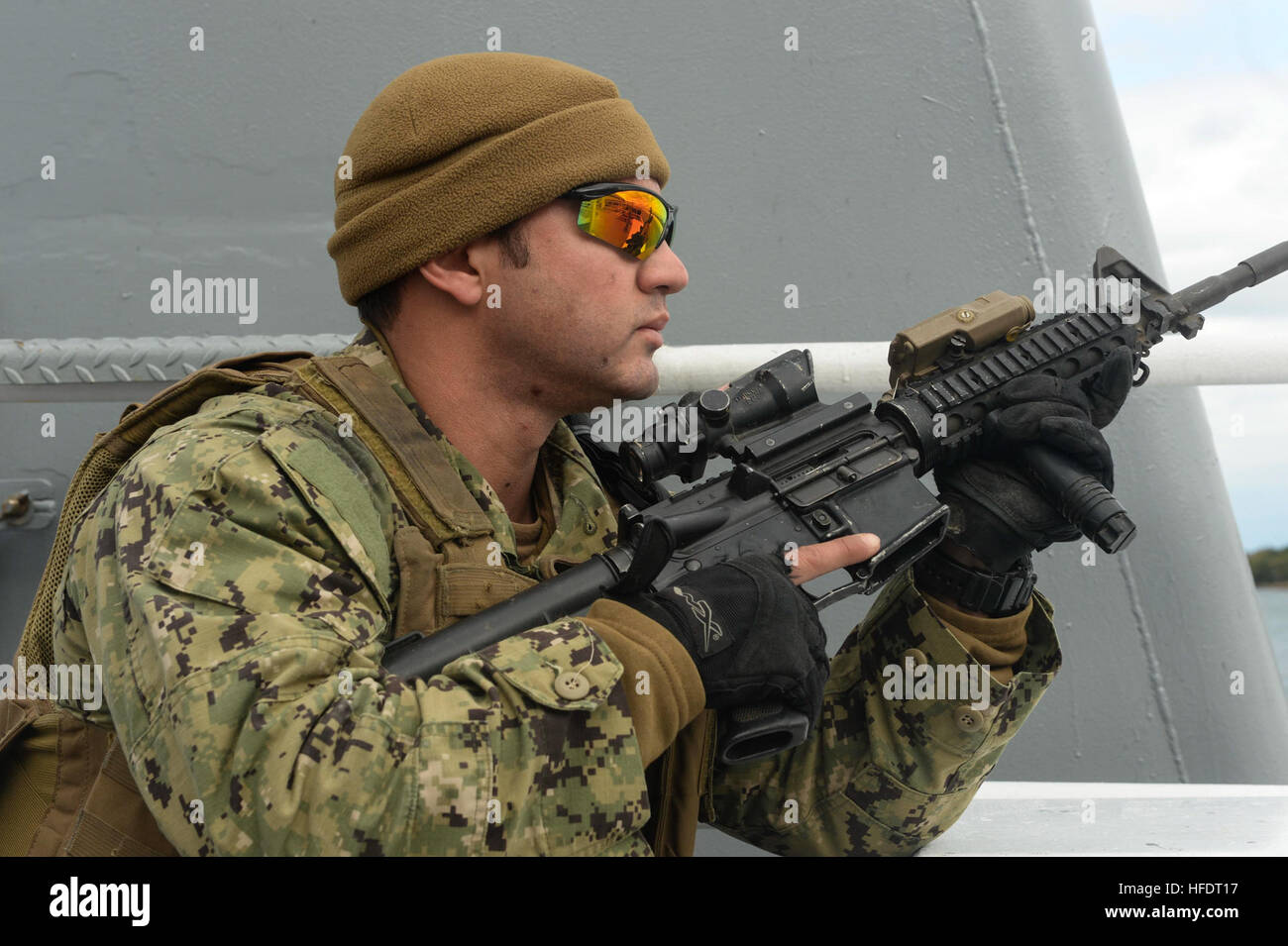 Gunner's Mate 2nd Class Dayron Mas, assigned to Coastal Riverine ...