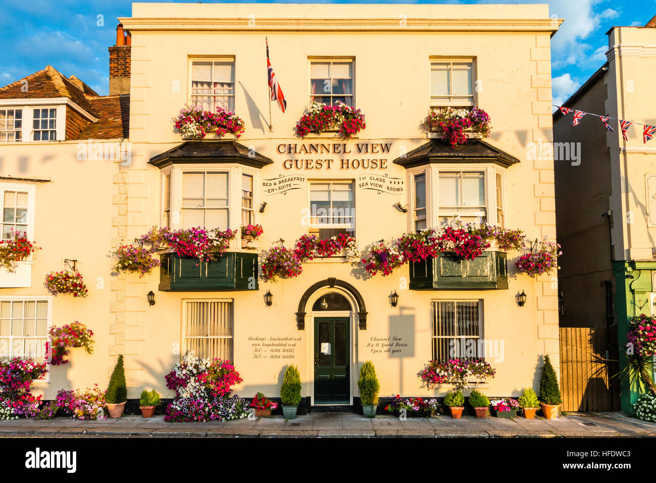 England, Deal. Three storey 18th century building, exterior, Channel ...
