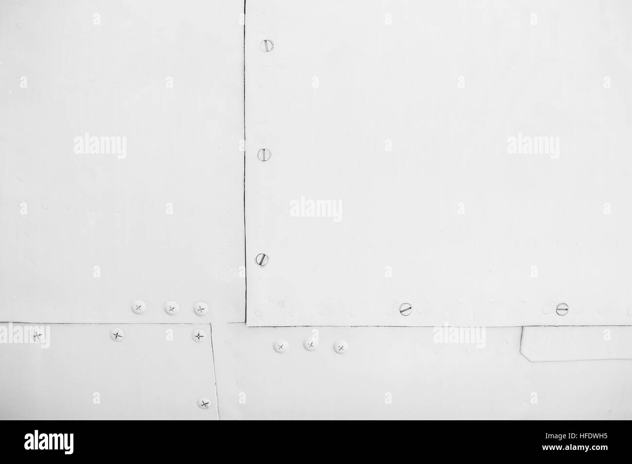 texture of the white metal plates with rivets Stock Photo - Alamy