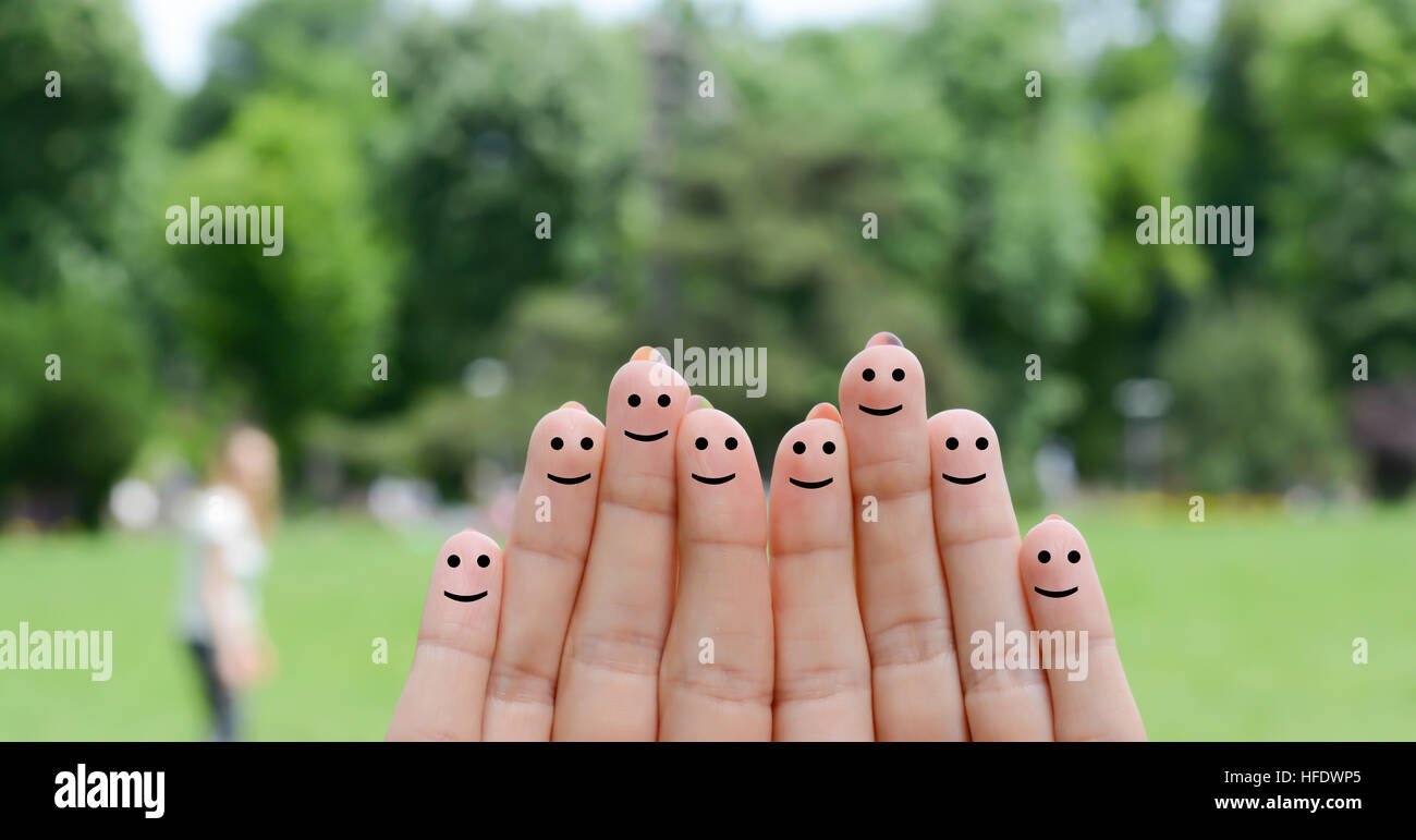 Smiley face on thumb hi-res stock photography and images - Alamy