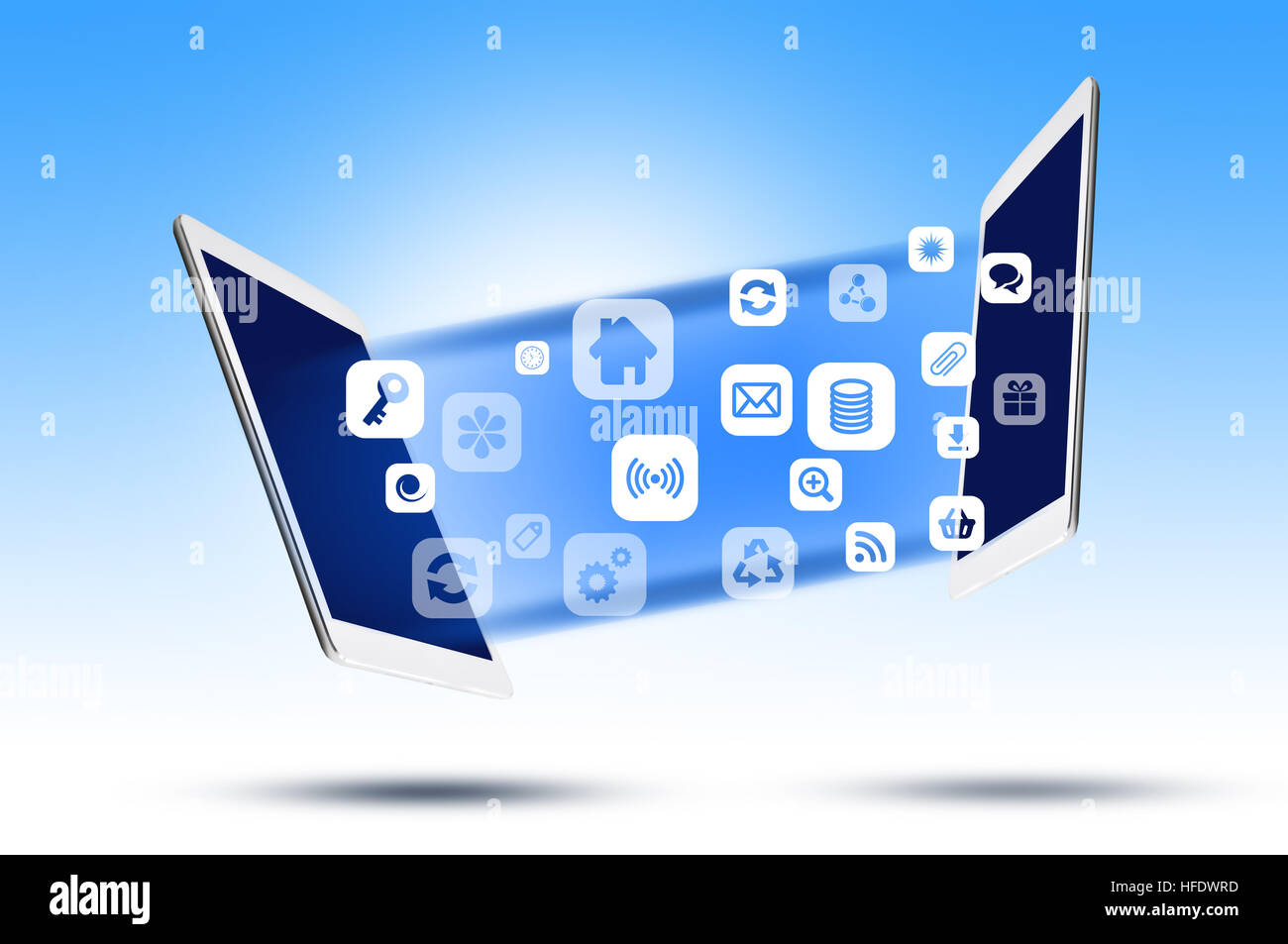 Communication between devices hi-res stock photography and images - Alamy