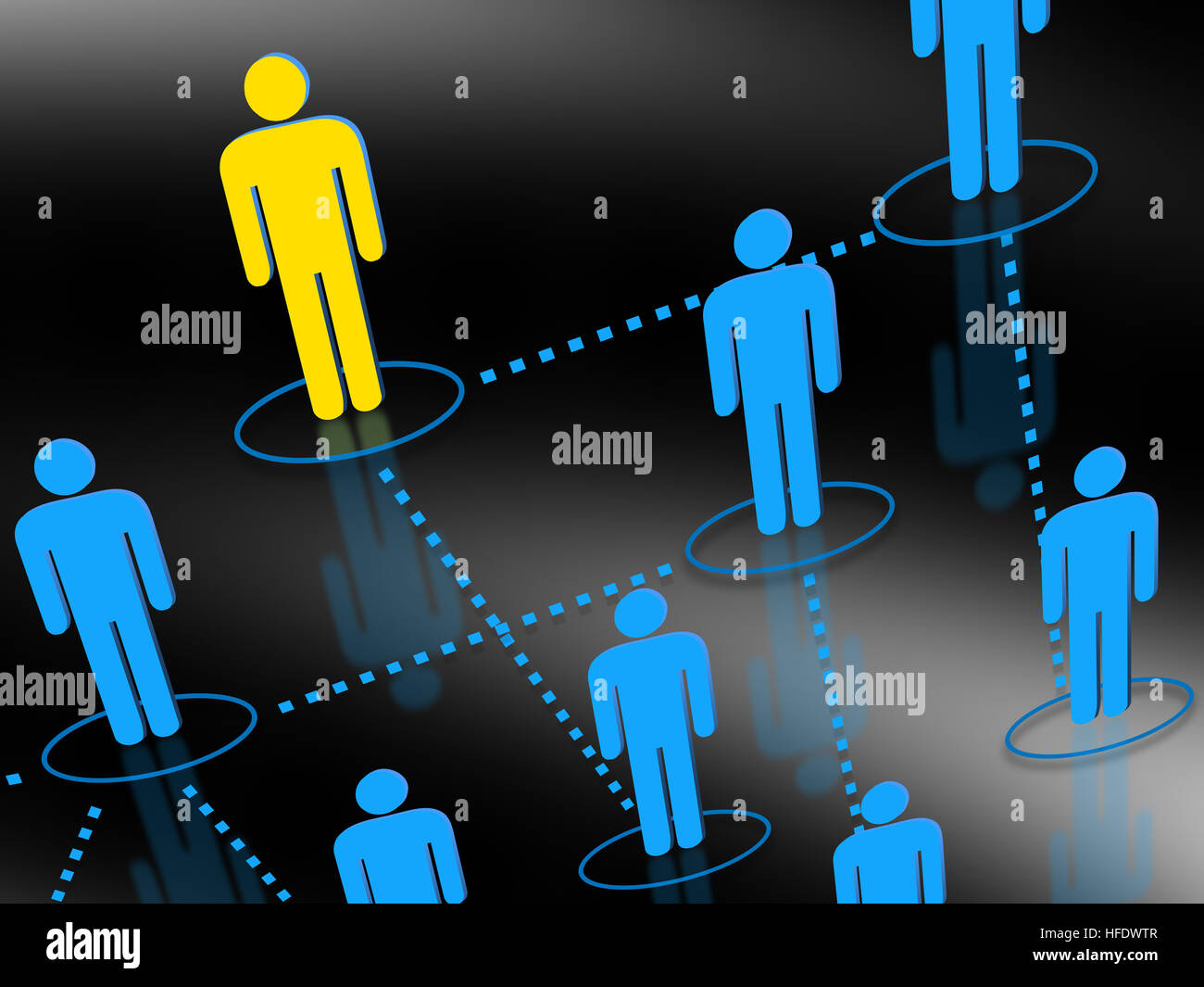 Human resources network icons concept with interconnected human shaped ...