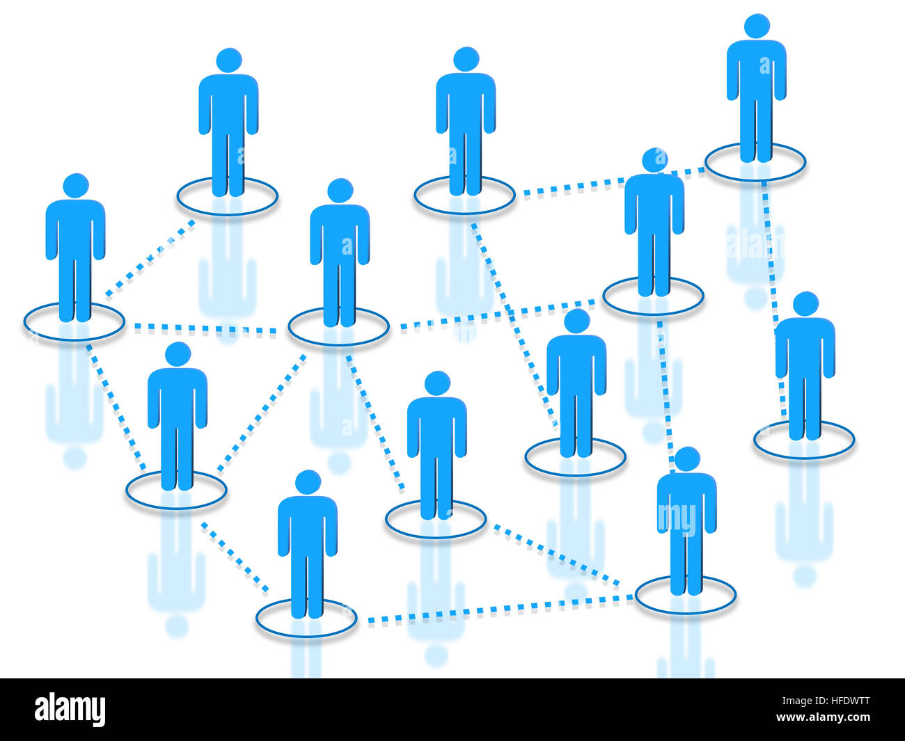 Human resources network icons concept with interconnected human shaped ...