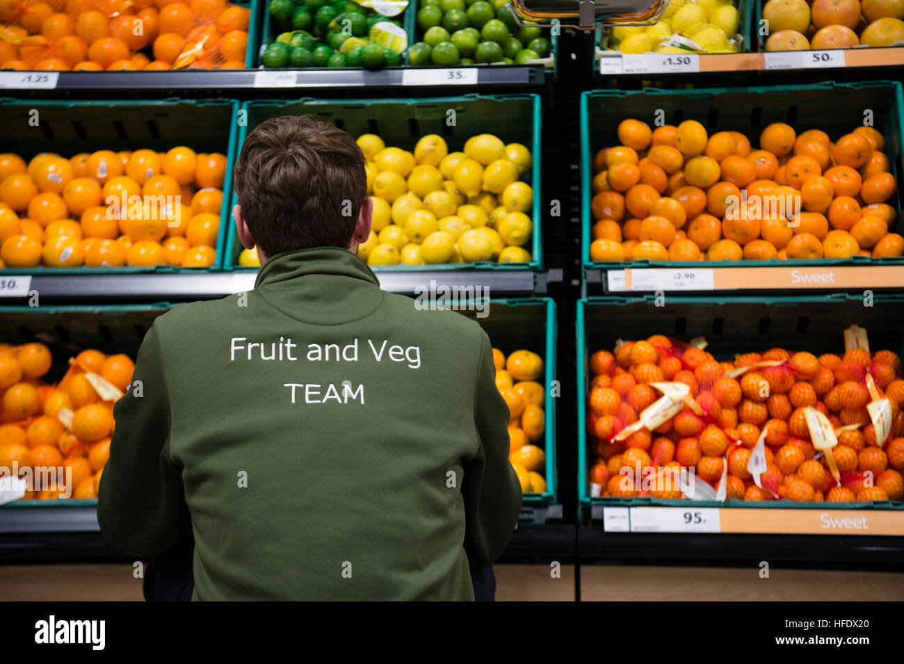 Tesco shop worker hi-res stock photography and images - Alamy
