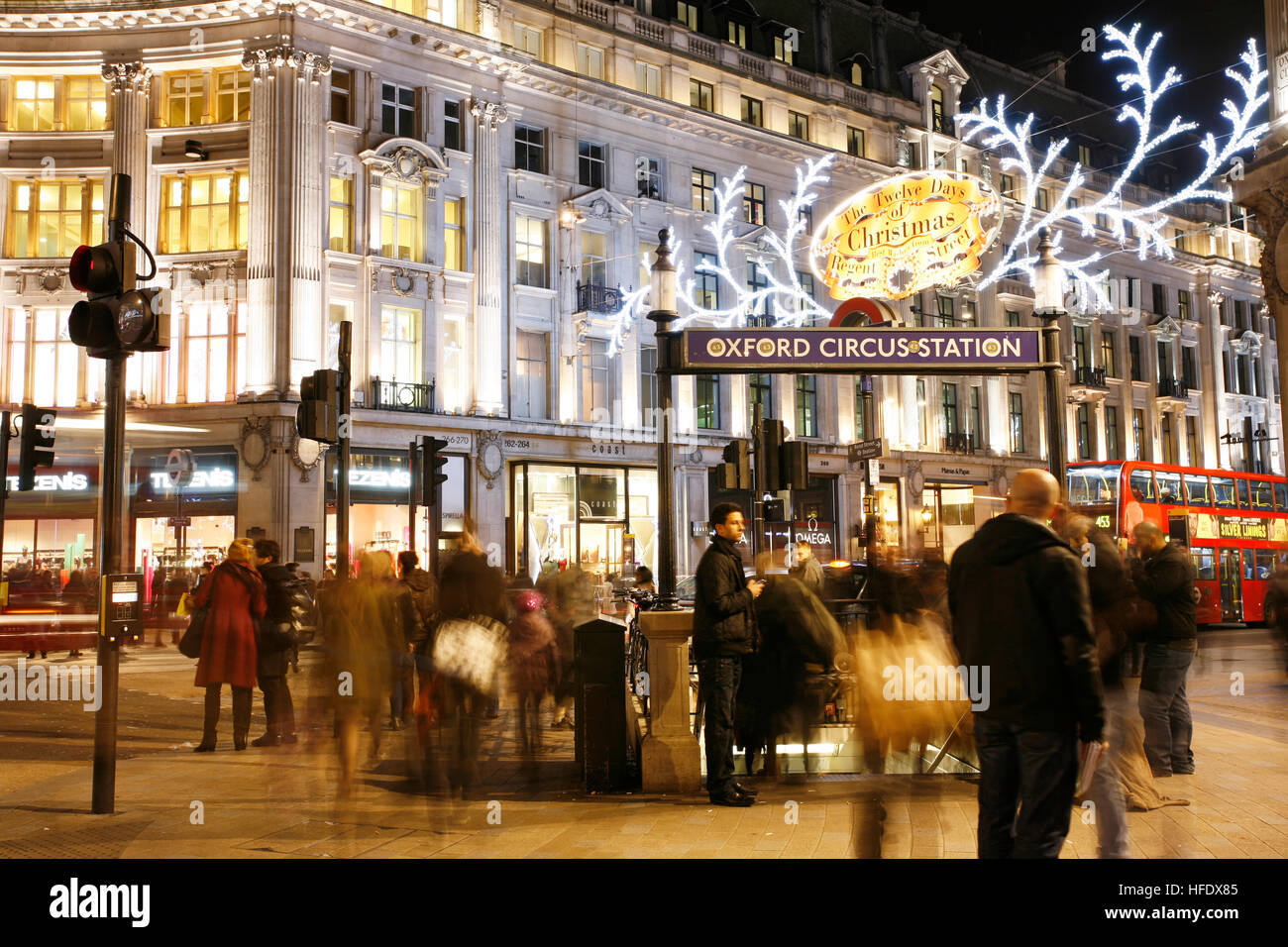 London, UK - November 23, 2012: Christmas Lights Display on Oxford ...