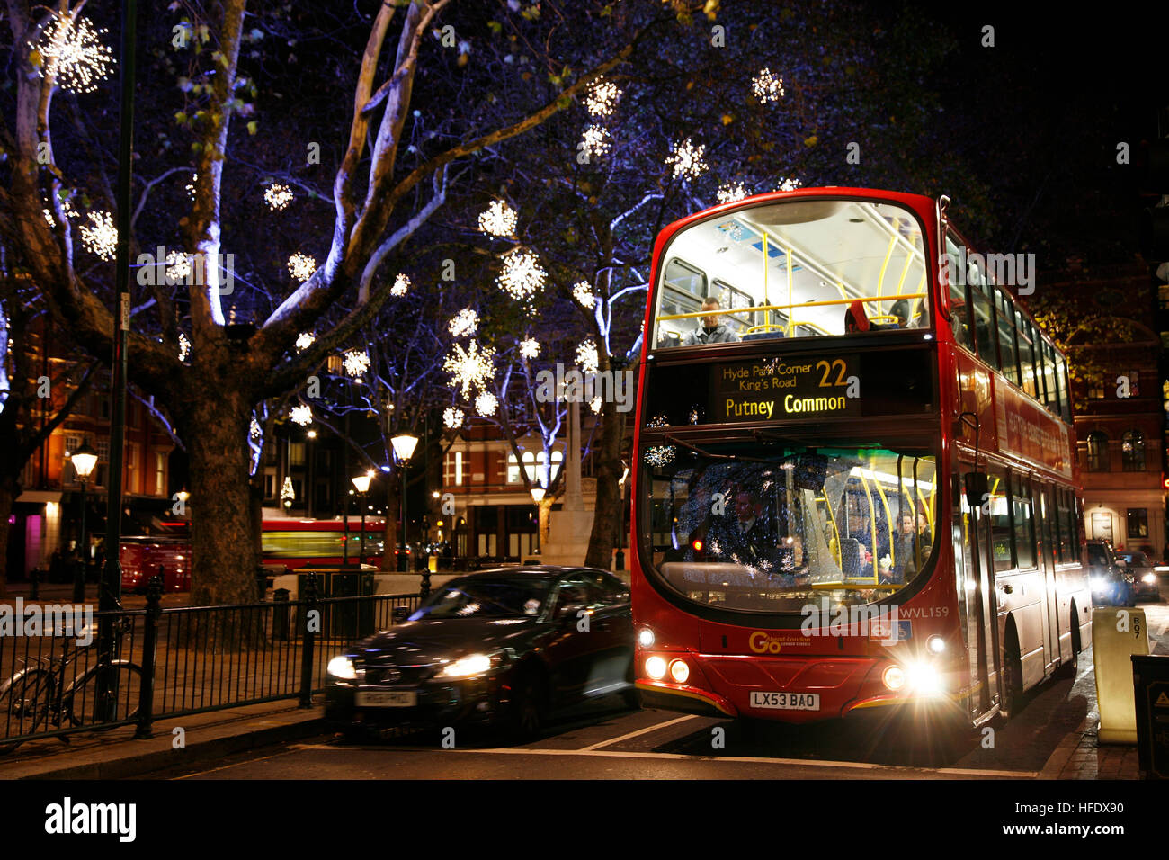 London, UK - November 30, 2011: Christmas Lights Display on Sloane ...
