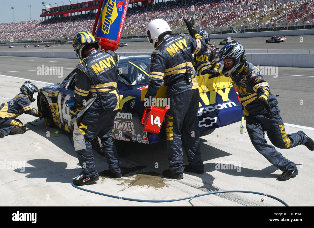 040501-N-5362-121 Fontana Speedway, Calif. (May 1, 2004) - Members of ...
