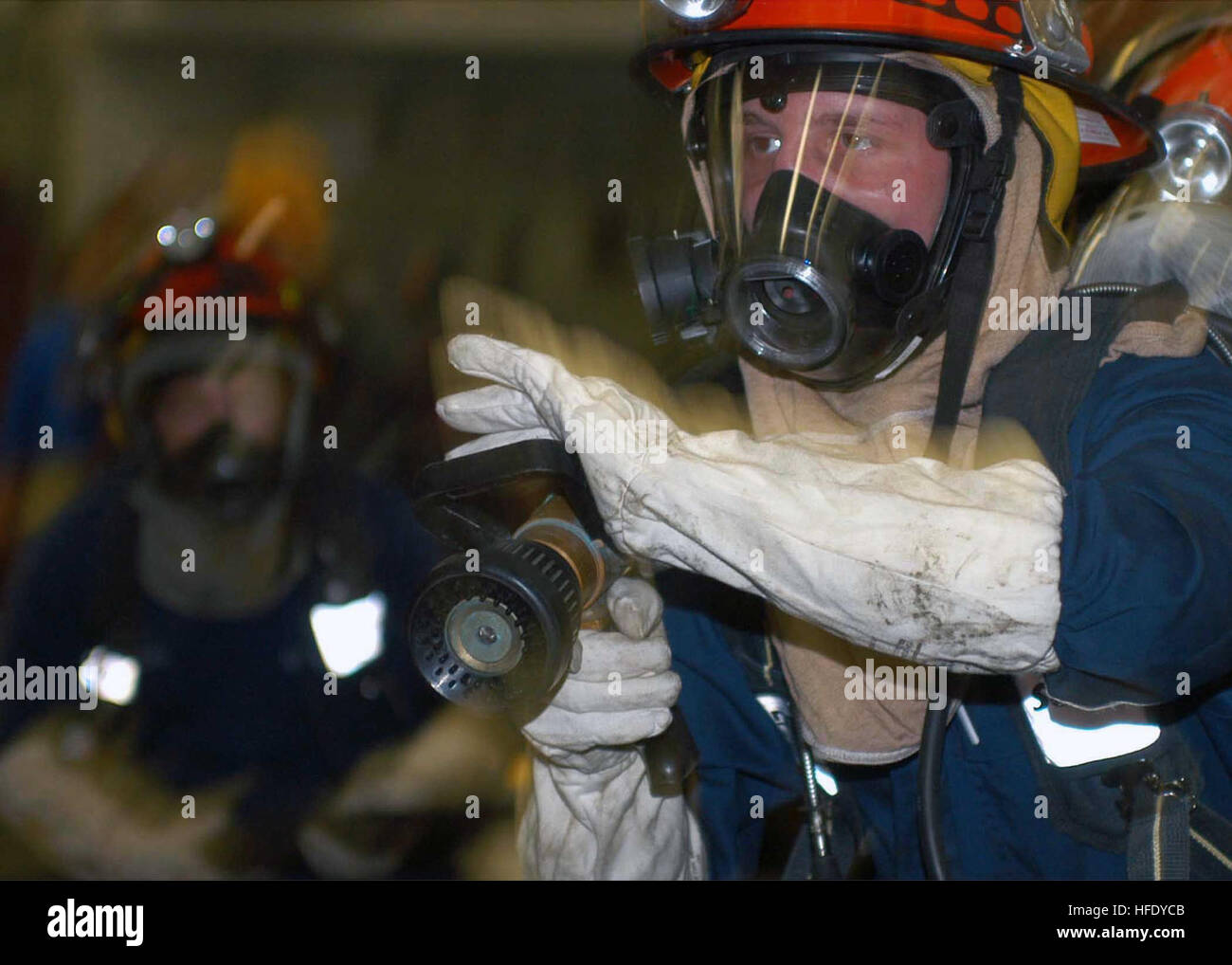 040428-N-2819P-037 Atlantic Ocean (Apr. 28, 2004) - Fire party team ...