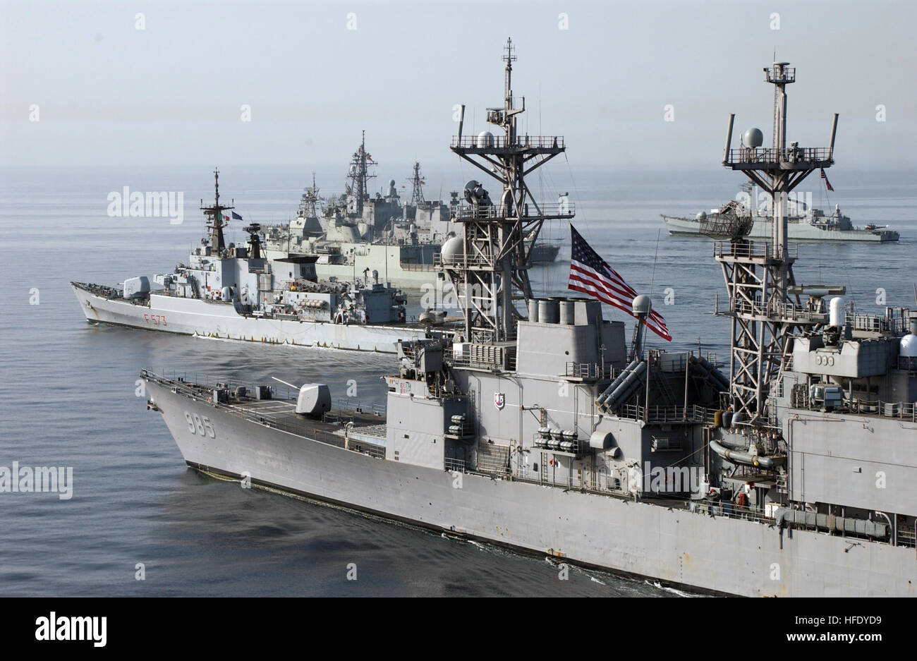 Ships of Combined Task Force 150 (CTF-150) assemble in formation in the ...