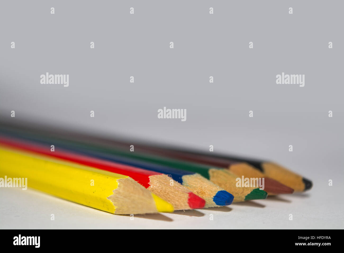 Red blue colored crayons hi-res stock photography and images - Alamy