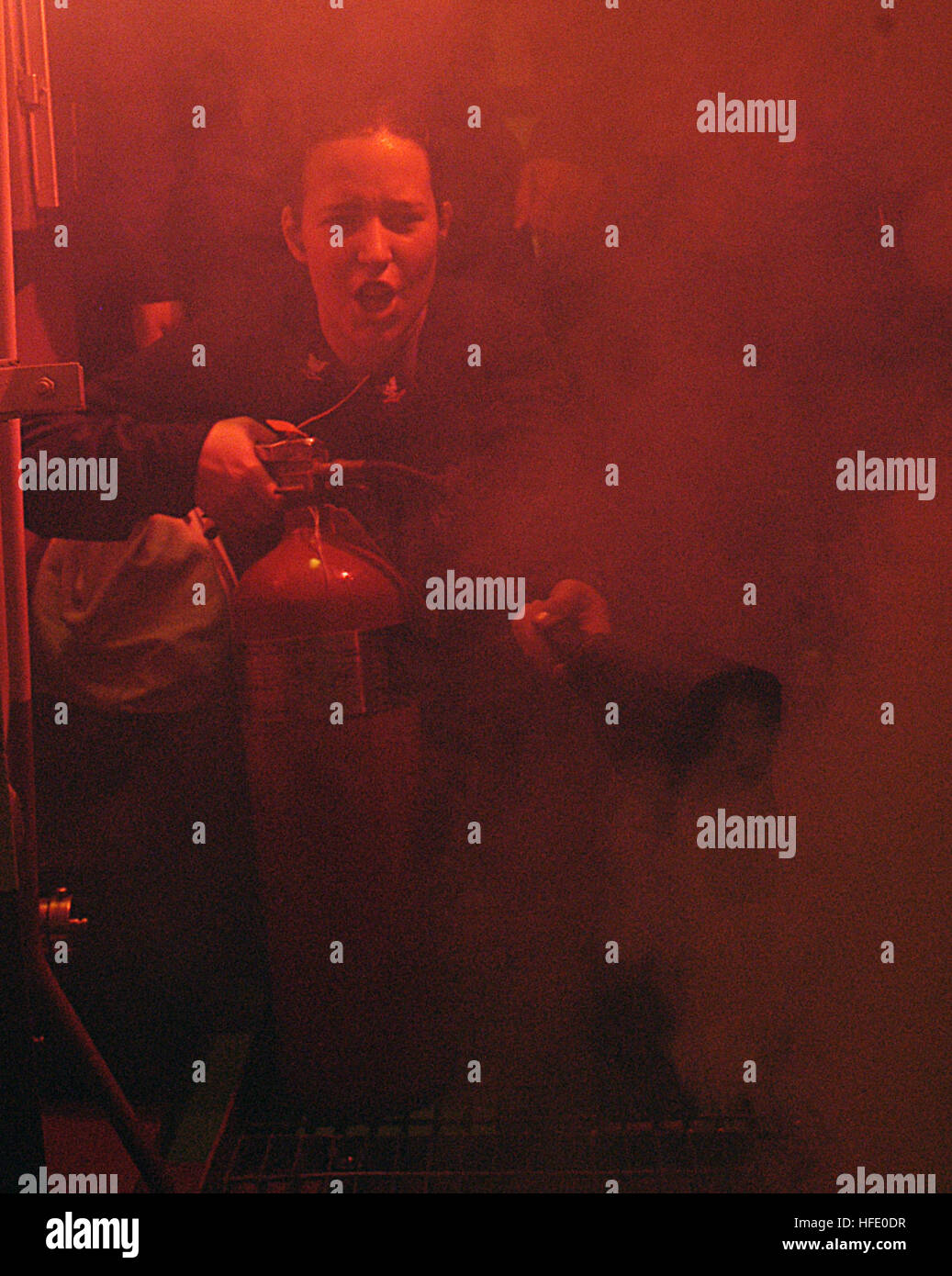 Engine room fire drill hi-res stock photography and images - Alamy