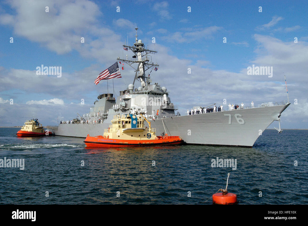USS Higgins (DDG 76), an Arleigh Burke-class guided missile destroyer ...