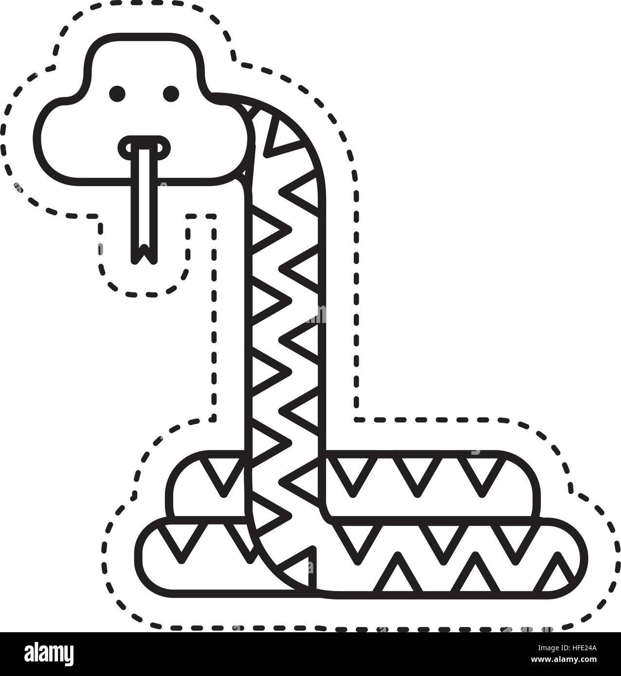 cute snake character icon vector illustration design Stock Vector Image ...