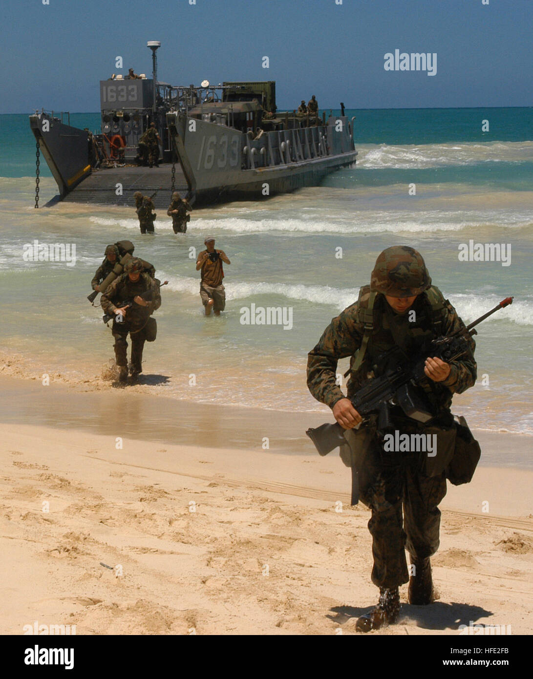 A Landing Craft Utility (LCU) from Assault Craft Unit One (ACU-1 ...