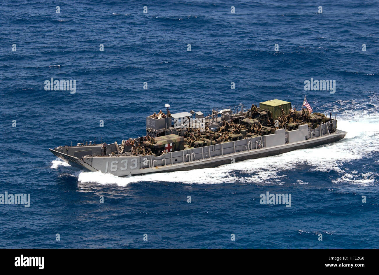 A Landing Craft Utility (LCU) from Assault Craft Unit One (ACU-1 ...