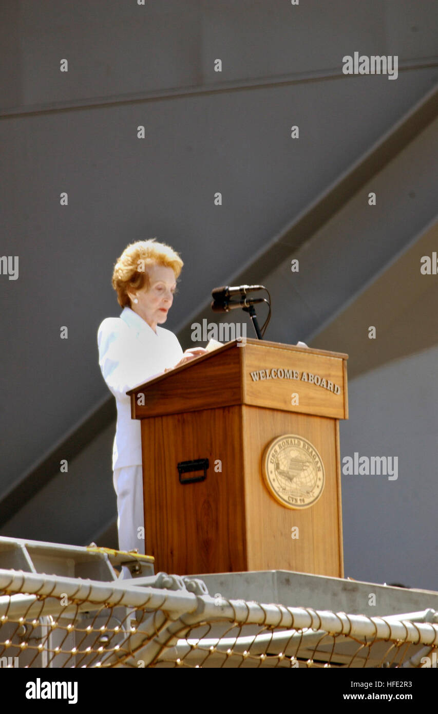 040723-N-9288T-173 San Diego Calif. (Jul. 23, 2004) ñ Former First Lady ...