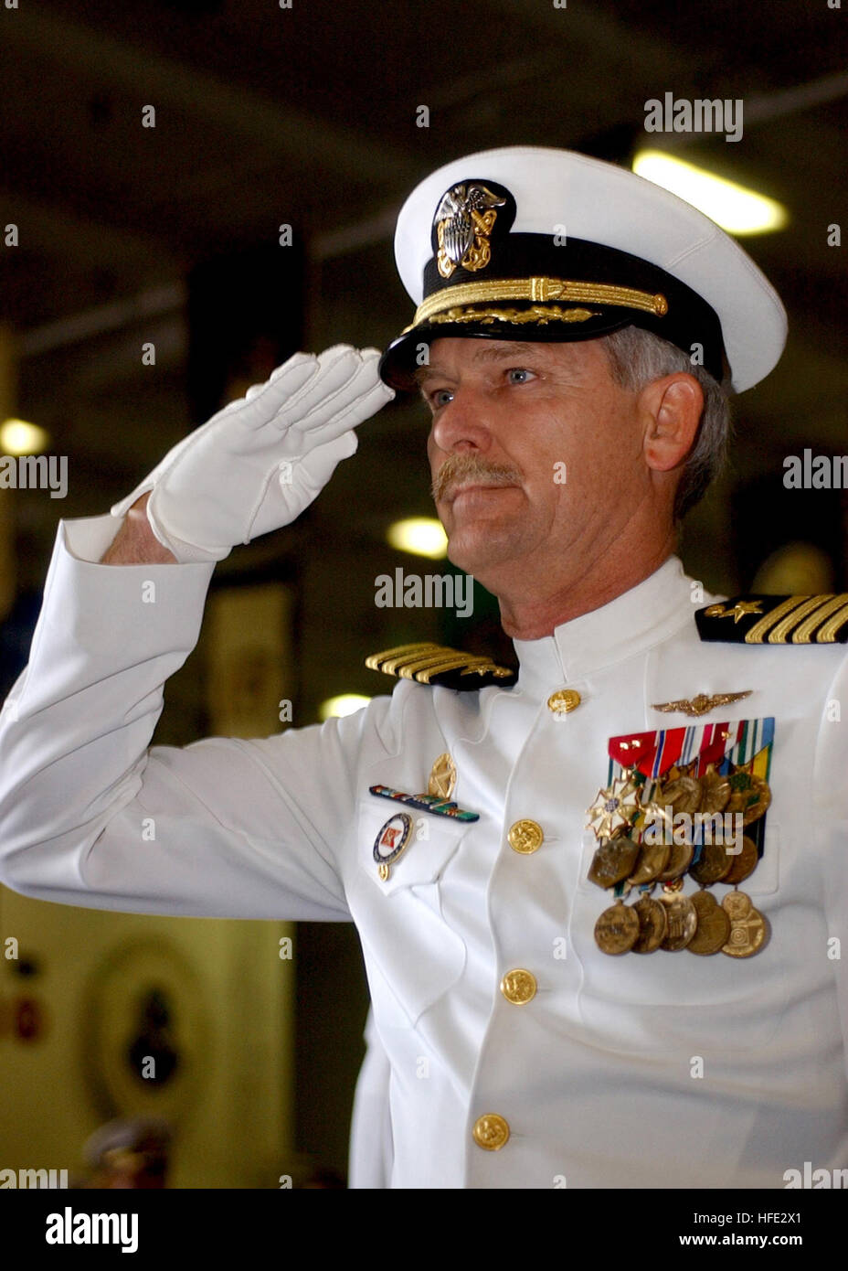 040729-N-4953E-033 Naval Station Norfolk, Va. (July 29, 2004) Ð The Commanding Officer of the ...