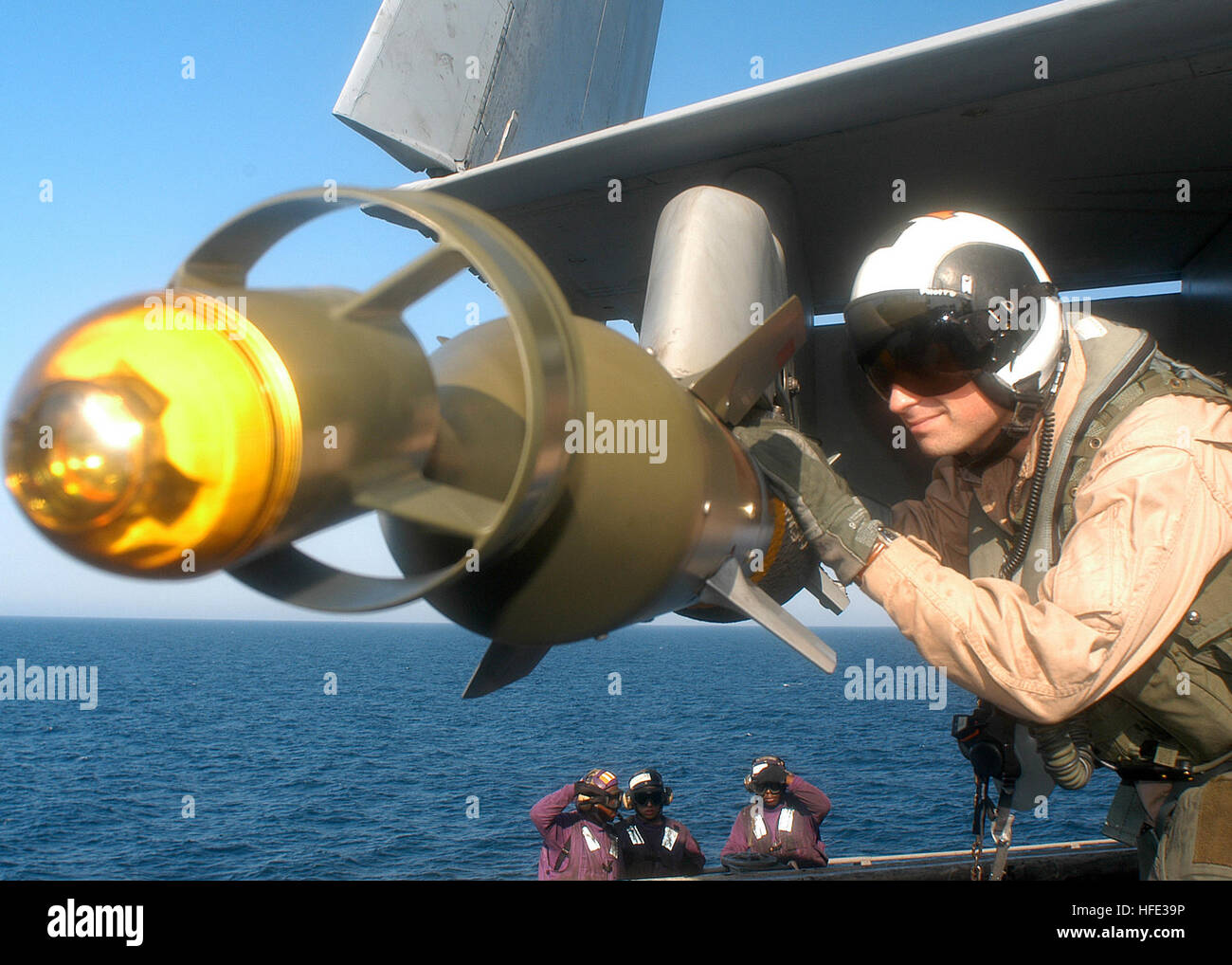 040813-N-8704K-001 Arabian Gulf (Aug. 13, 2004) Ð A U.S. Navy pilot ...