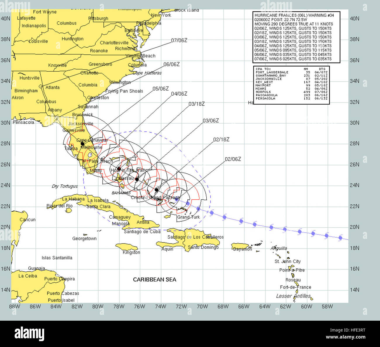 Hurricane charley satellite hi-res stock photography and images - Alamy