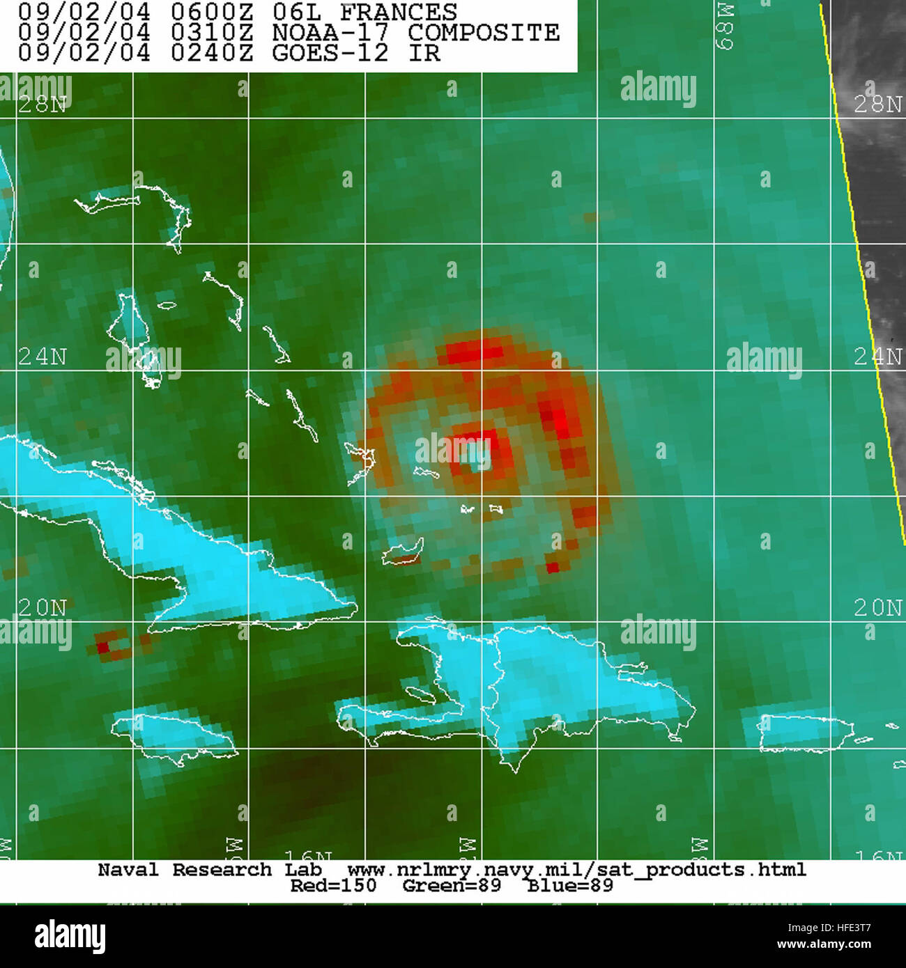 Hurricane charley satellite hi-res stock photography and images - Alamy