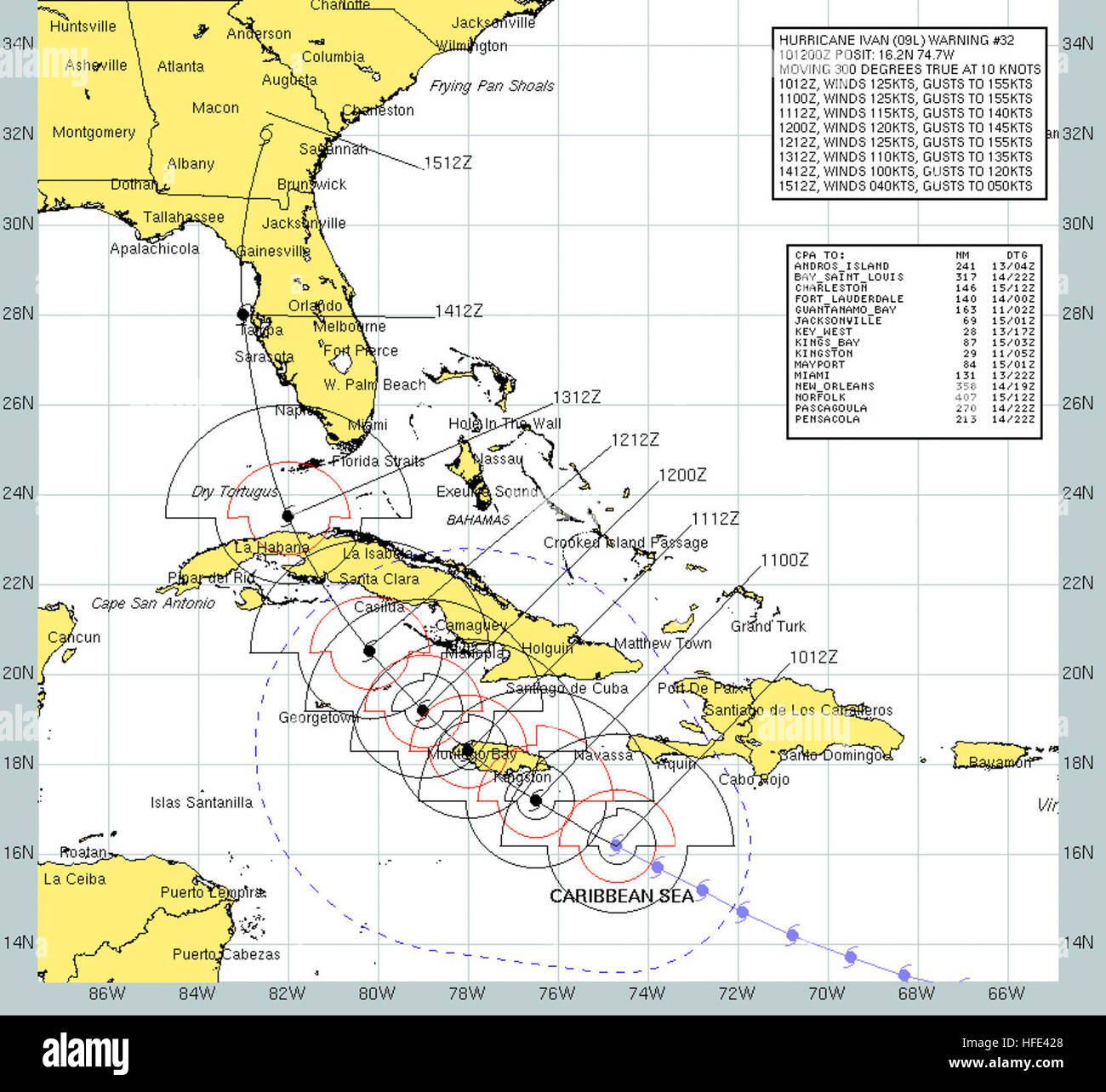 Hurricane ivan and caribbean hi-res stock photography and images - Alamy