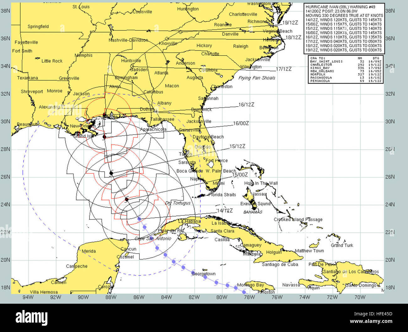 Hurricane ivan and caribbean hi-res stock photography and images - Alamy