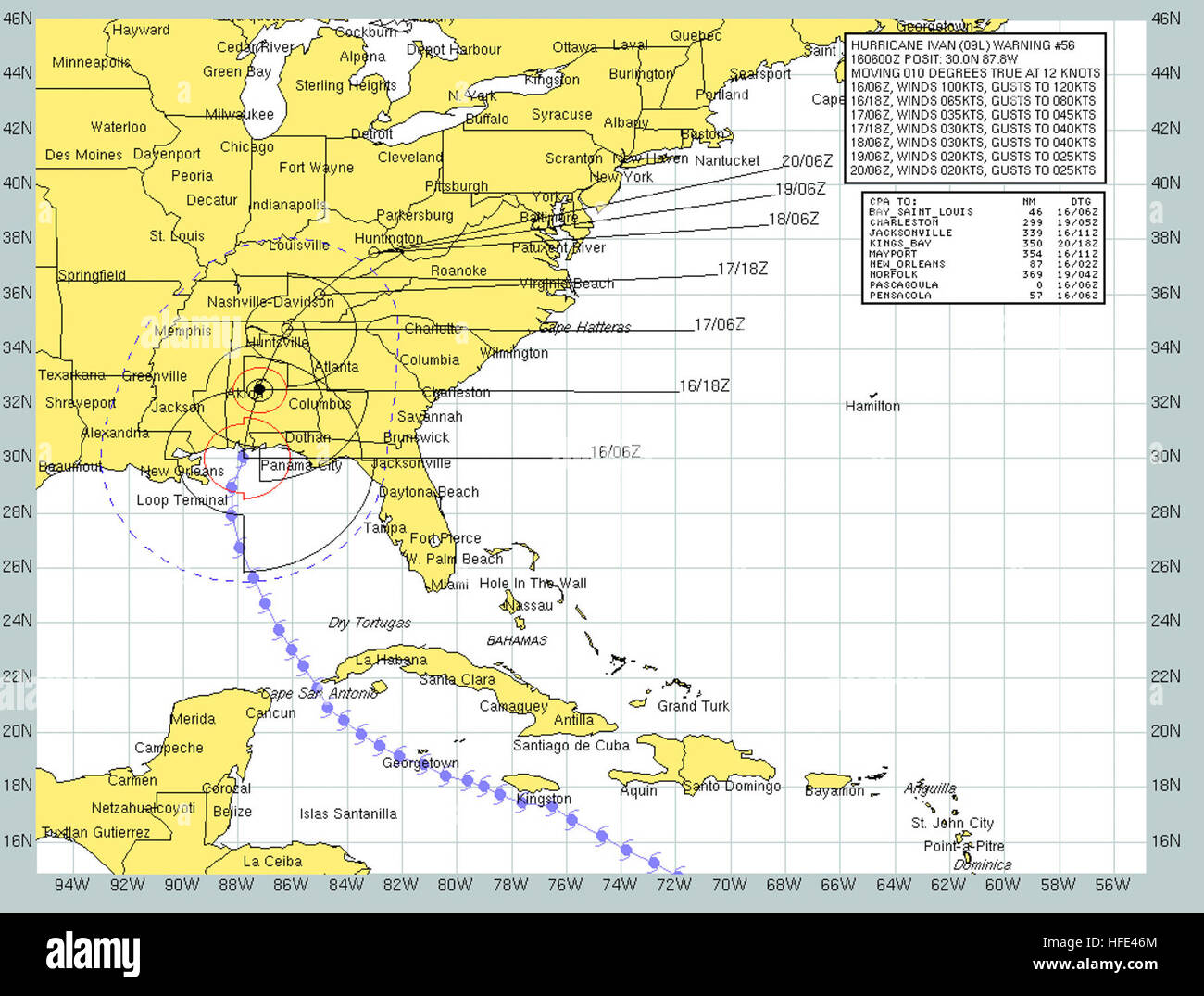 Wind speed map hi-res stock photography and images - Alamy