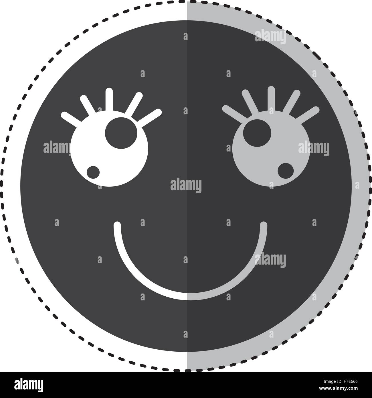 emogy face Kawaii style vector illustration design Stock Vector Image ...