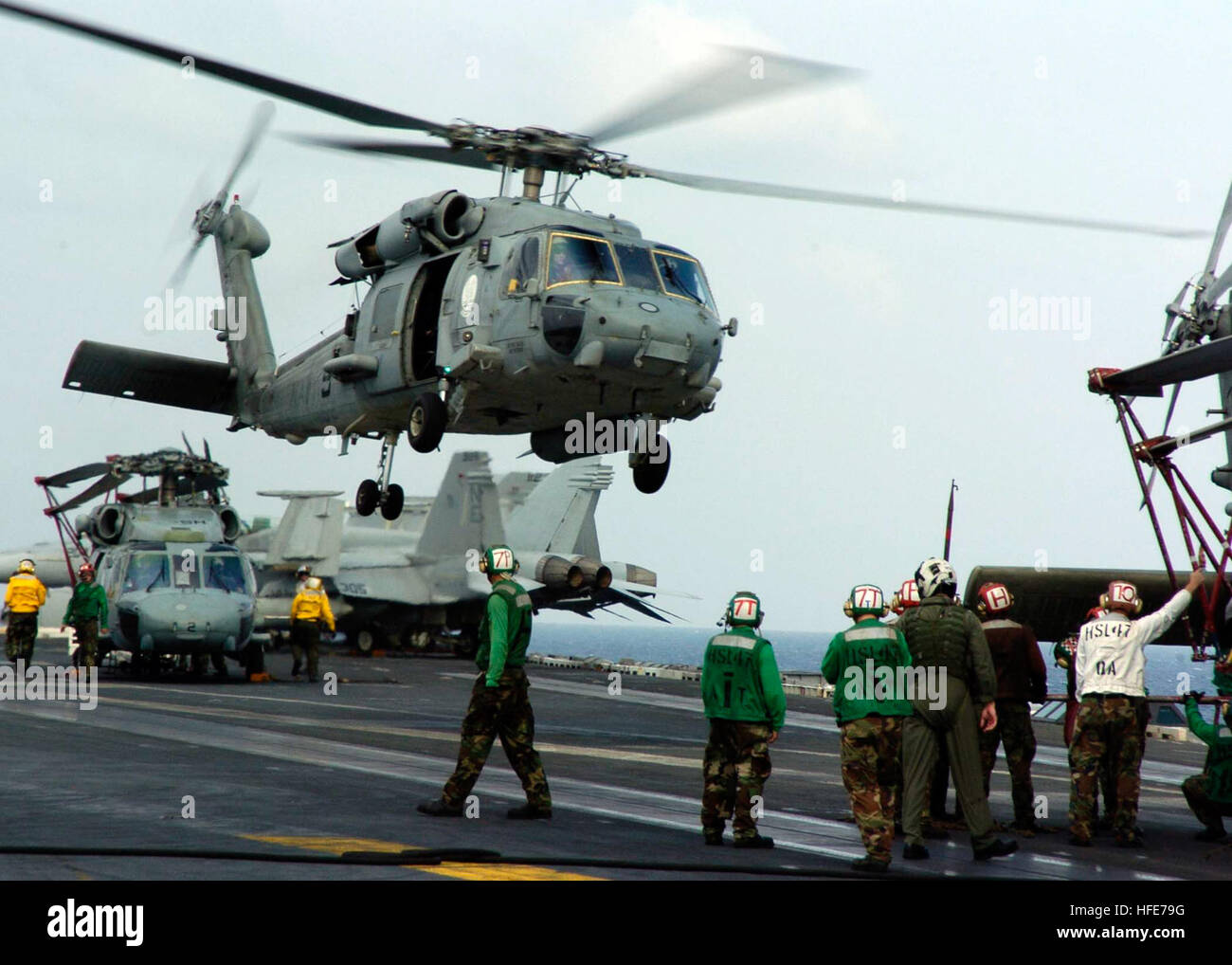 050101-N-6817C-070 Indian Ocean (Jan. 1, 2005) Ð Seahawk helicopters ...