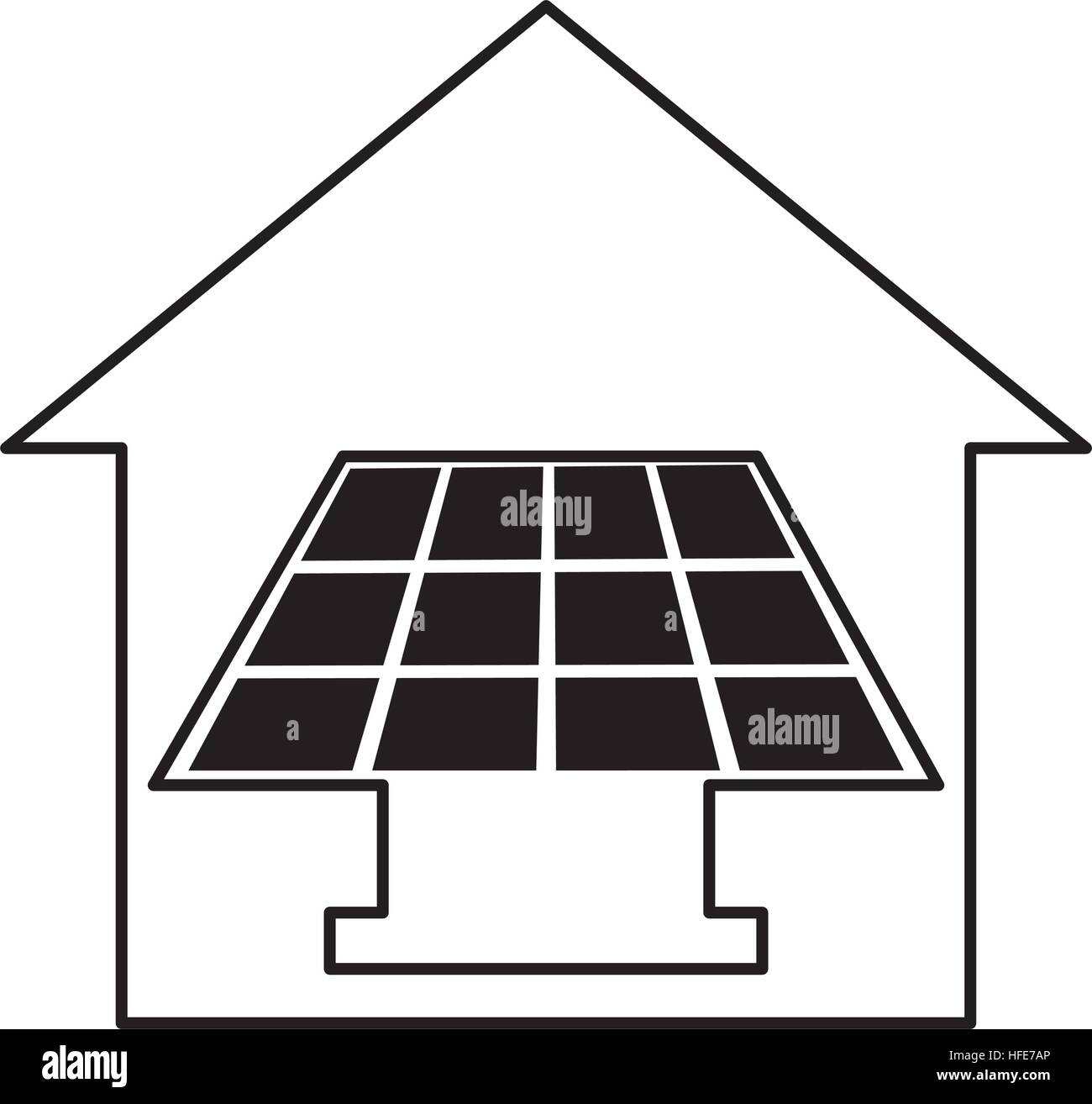 house exterior with panel solar isolated icon vector illustration ...