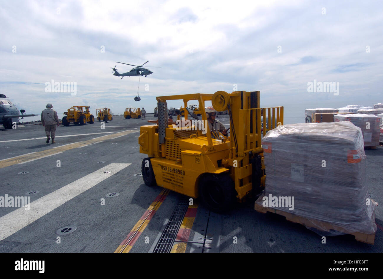 050117-N-4142G-036 Indian Ocean (Jan. 17, 2005) Ð A Marine drives a ...