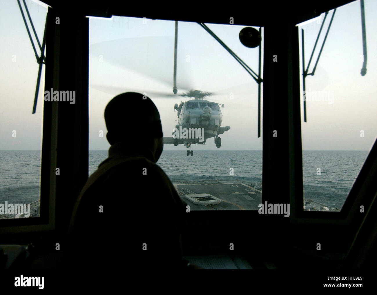 Helicopter control officer aboard hi-res stock photography and images ...