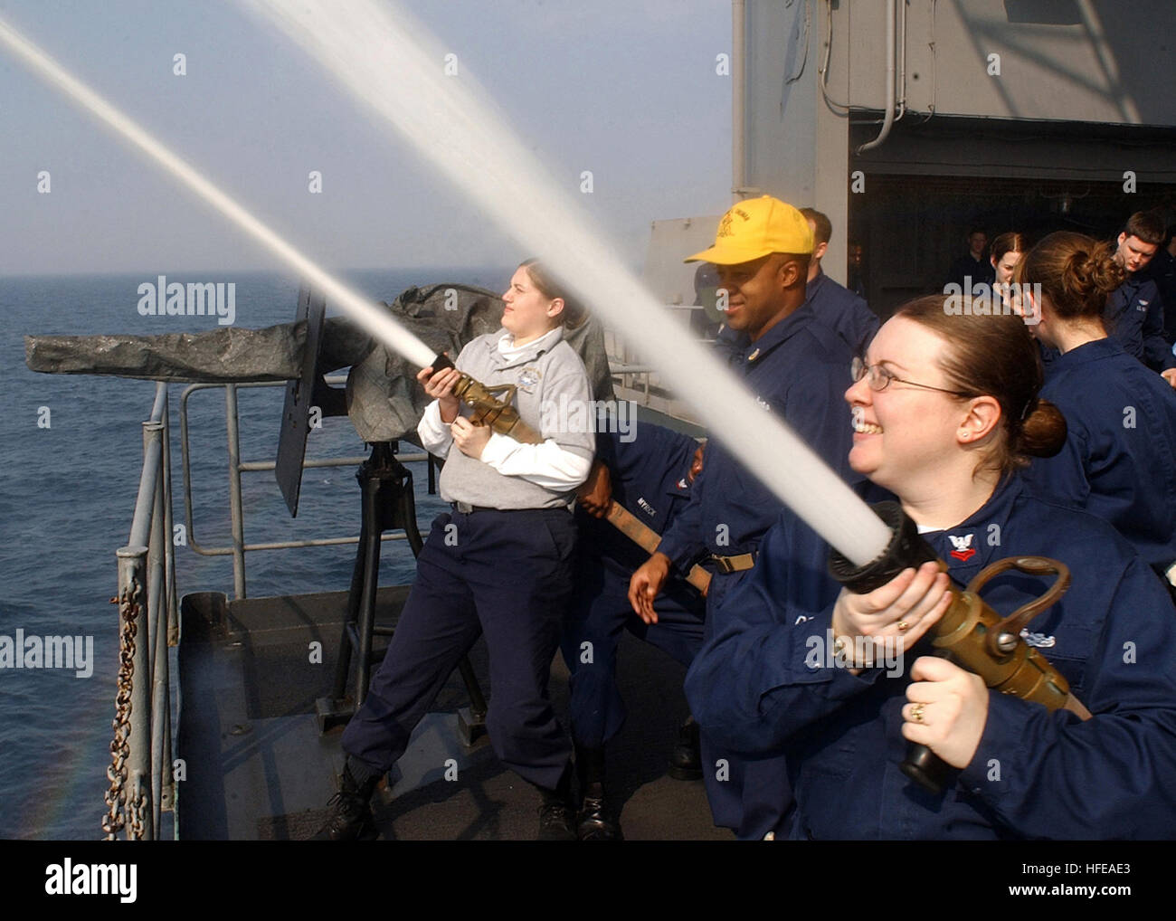 Fire fighting and hose handling training hi-res stock photography and ...