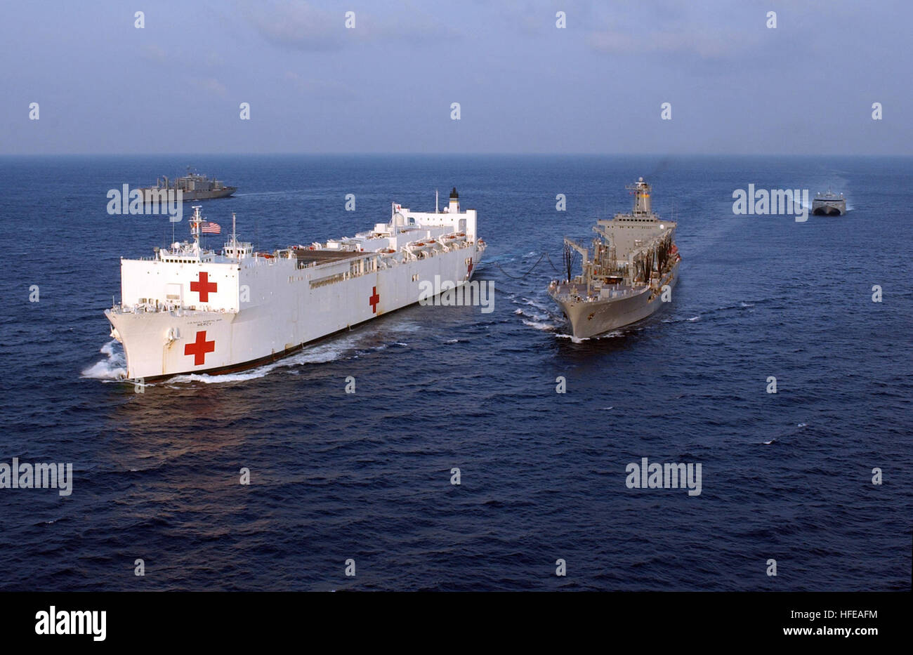 Military sealift command ship usns san jose t afs hi-res stock ...