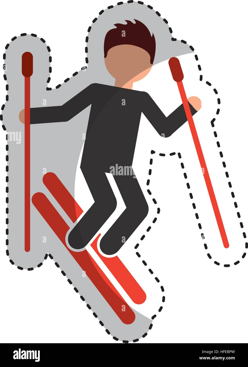 snow ski extreme sport vector illustration design Stock Vector Image ...
