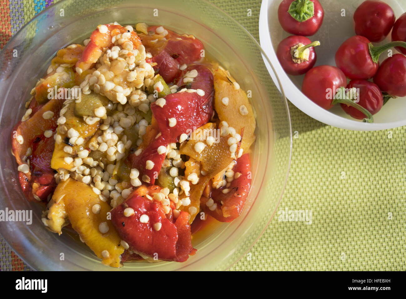 roasted hot peppers on the barbecue Stock Photo - Alamy
