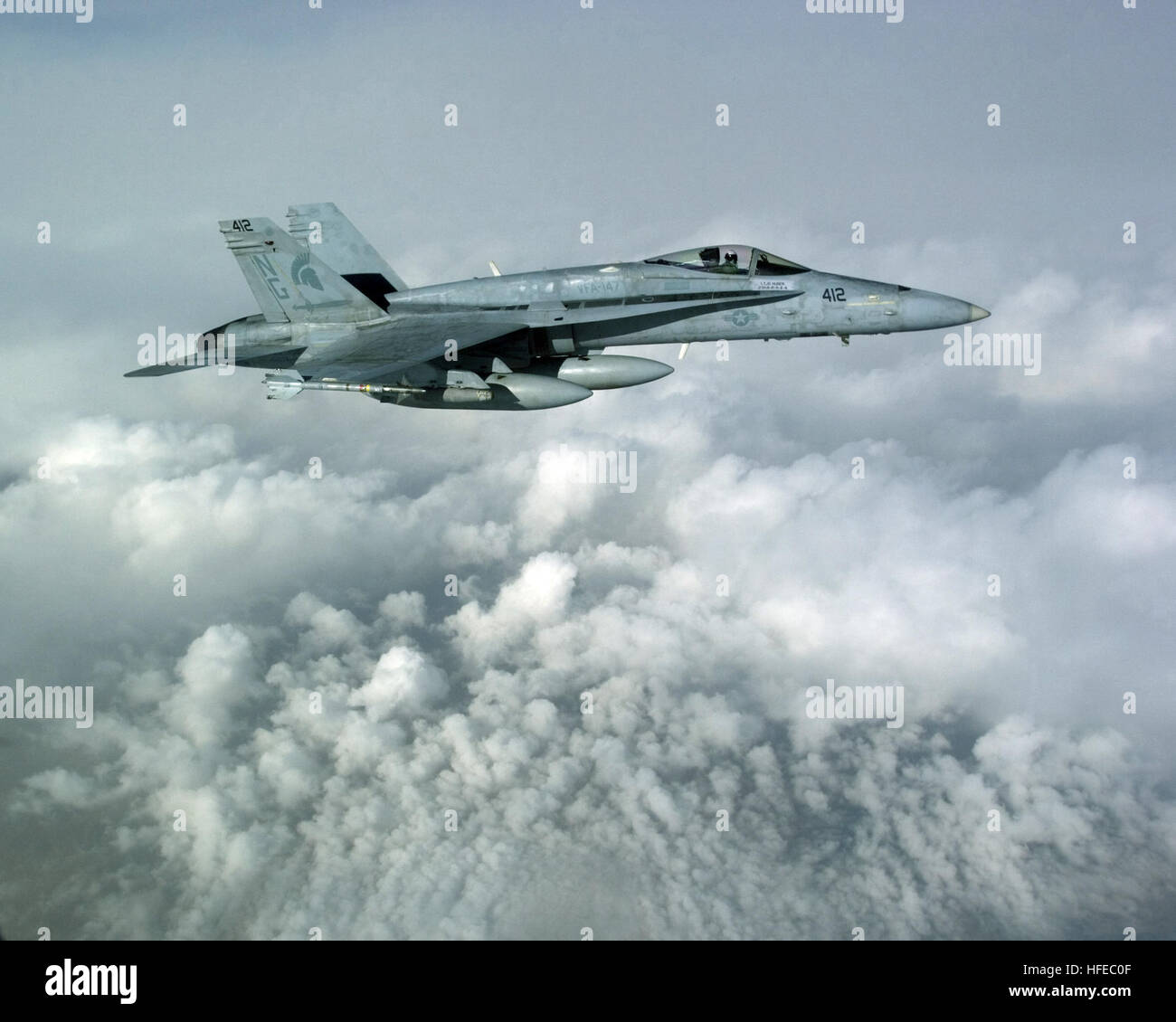 050420-N-6694B-003 Iraq (Apr. 20, 2005) - An F/A-18C Hornet, assigned ...